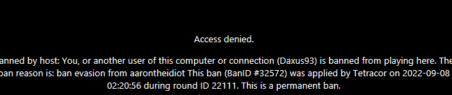 My new random ban appeal - Resolved Ban Appeals - Fulpstation
